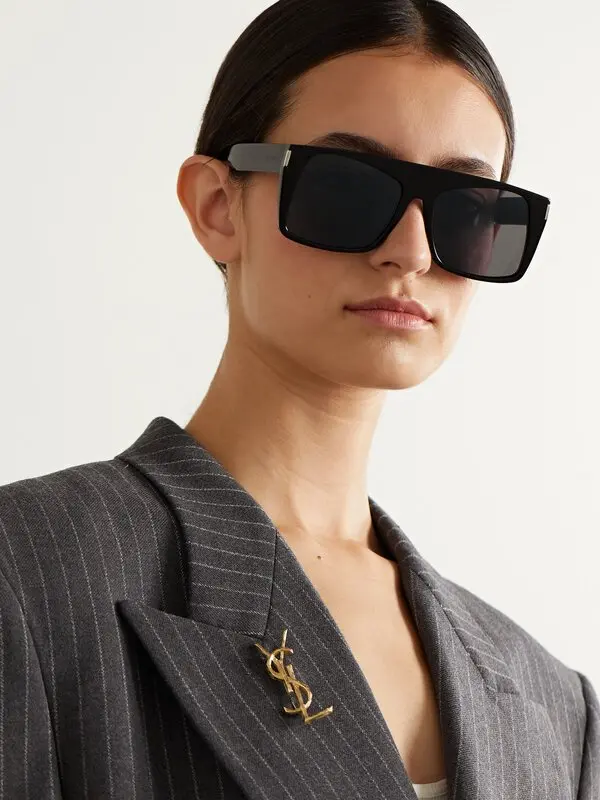 Saint Laurent Vitti Oversized Square-frame Acetate Sunglasses