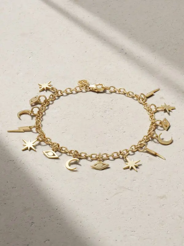 SYDNEY EVAN Fringe 14-karat Charm Bracelet - Gold