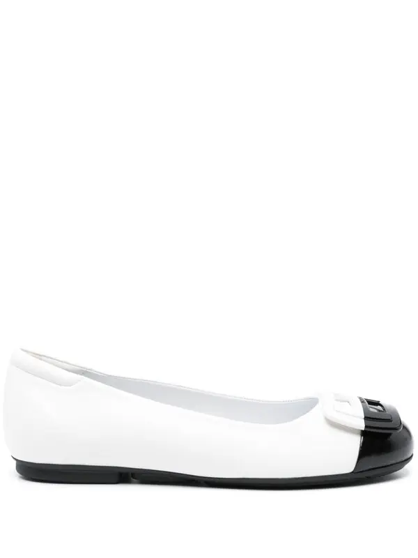 Hogan H661 Leather Ballerina Shoes - White