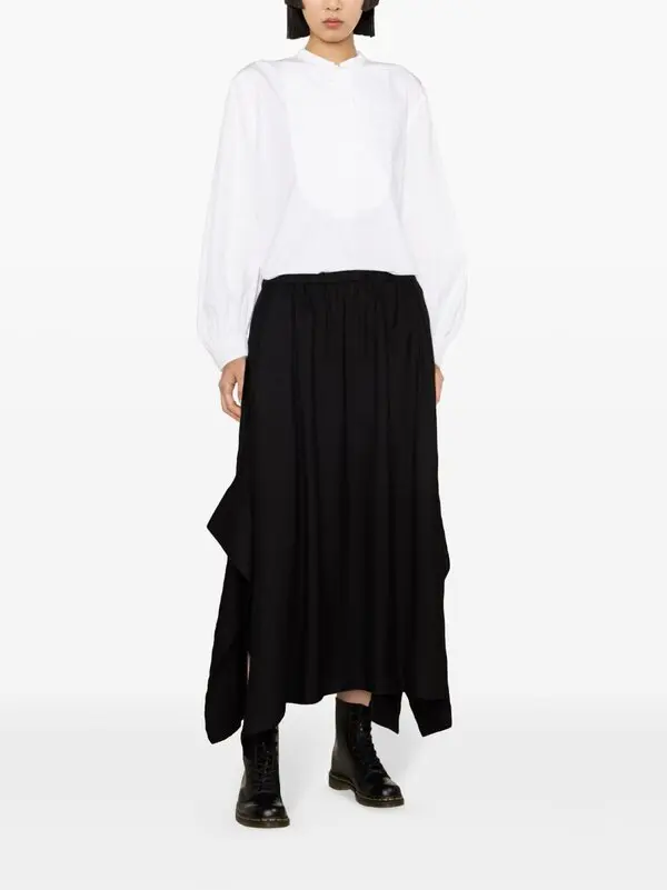 Yohji Yamamoto Midi Skirt With Asymmetric Hem