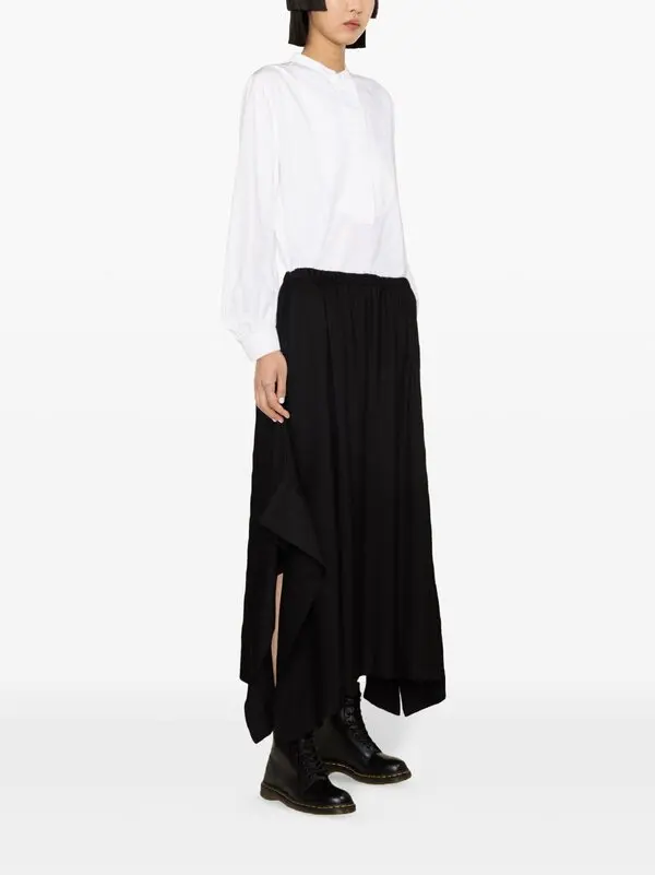 Yohji Yamamoto Midi Skirt With Asymmetric Hem