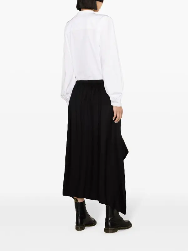 Yohji Yamamoto Midi Skirt With Asymmetric Hem