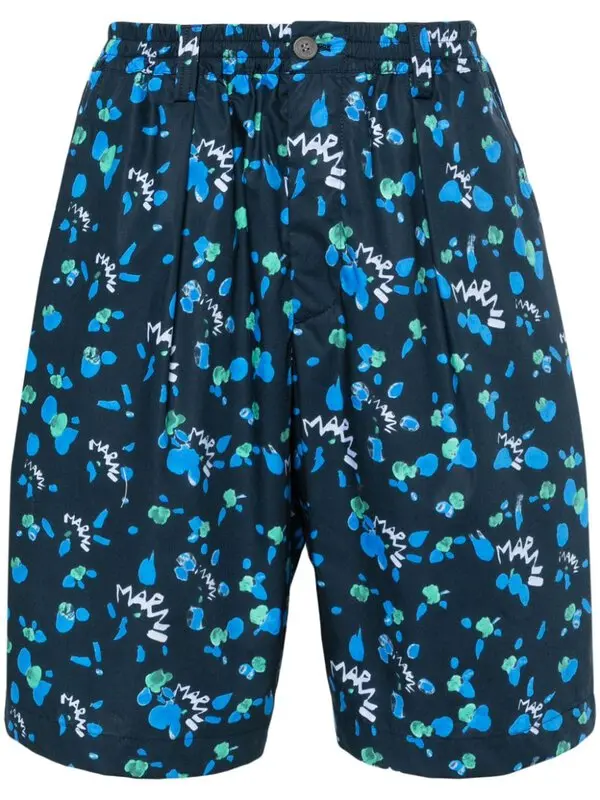 Marni Abstract Print Deck Shorts