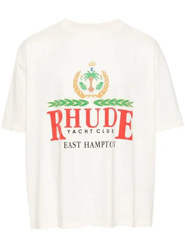 Rhude East Hampton Crest Cotton T-shirt