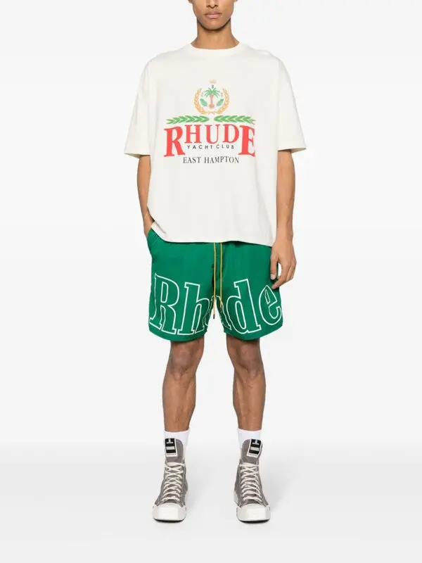 Rhude East Hampton Crest Cotton T-shirt