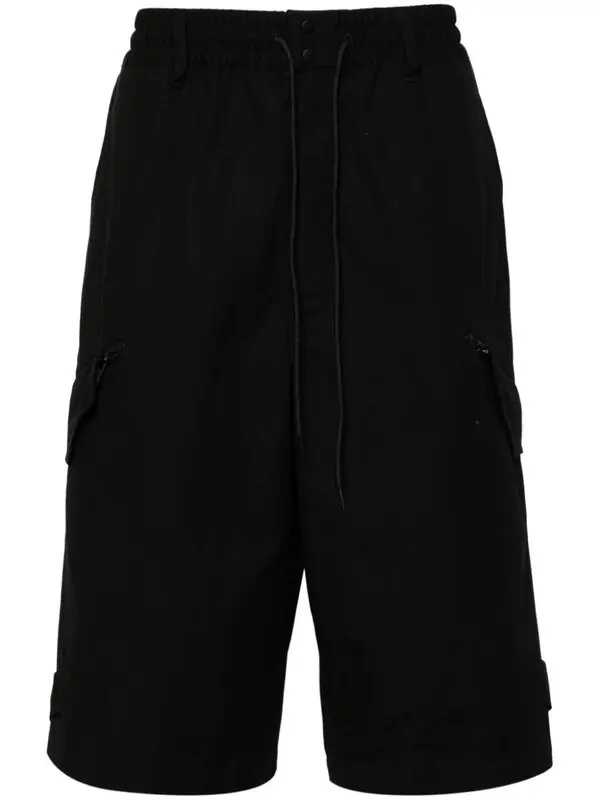 Y3 Workwear Cotton Bermuda Shorts
