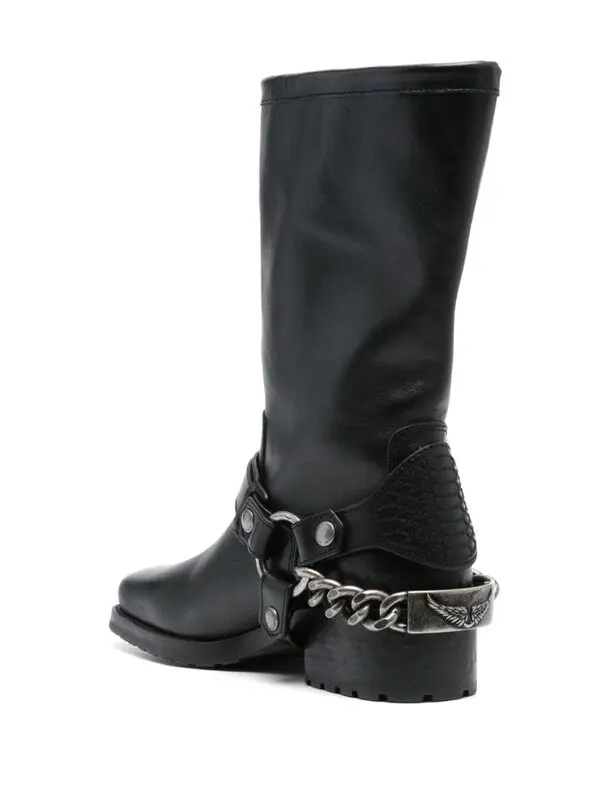 Zadig&Voltaire Igata Leather Biker Boots