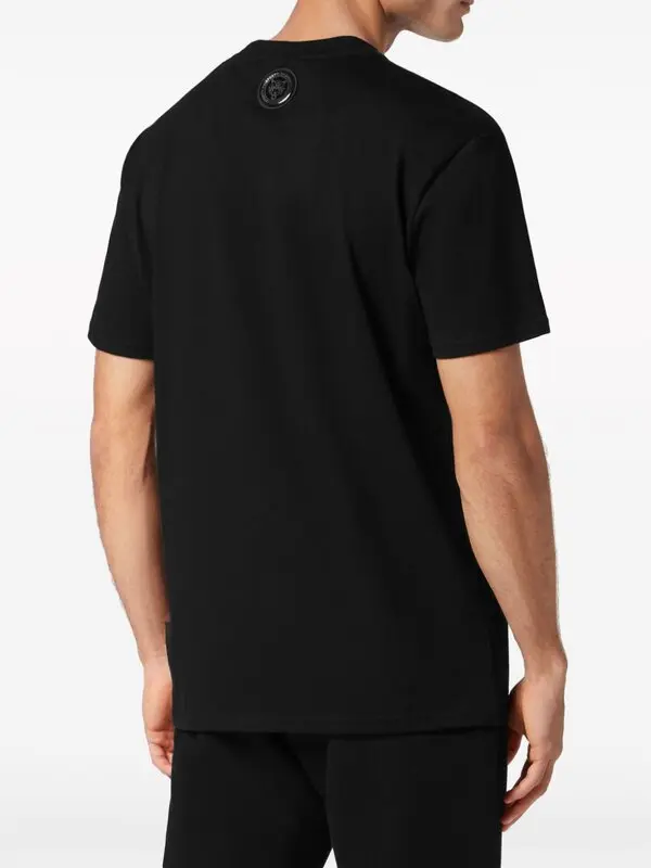 PLEIN SPORT Logo-print Cotton T-shirt - Black