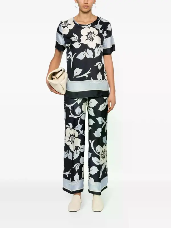 P.a.r.o.s.h Floral-print Silk Blouse