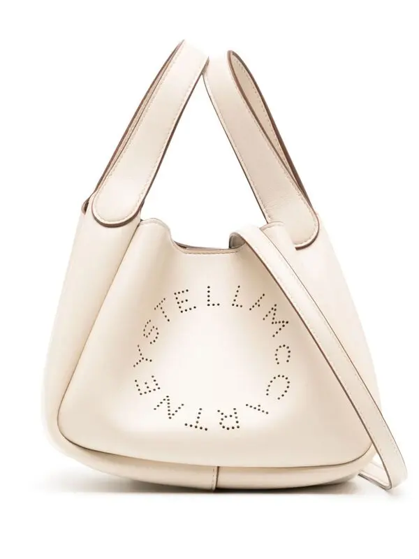 Stella McCartney Perforated Logo Tote - Neutrals
