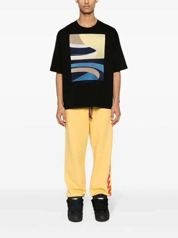 LANVIN Daunou-embroidery Cotton T-shirt