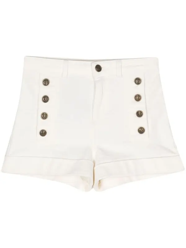 TWINSET Button-detail Denim Shorts