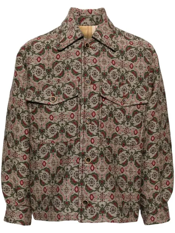 UMA WANG Jacquard-pattern Shirt Jacket
