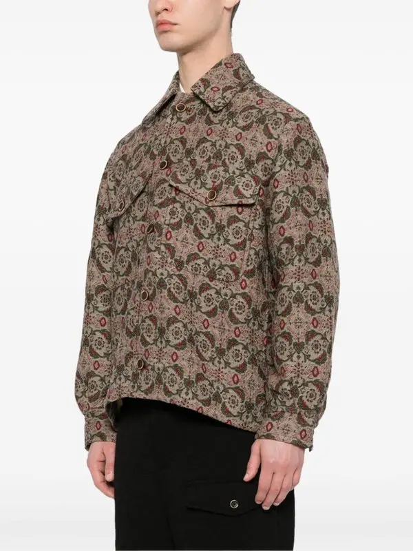 UMA WANG Jacquard-pattern Shirt Jacket
