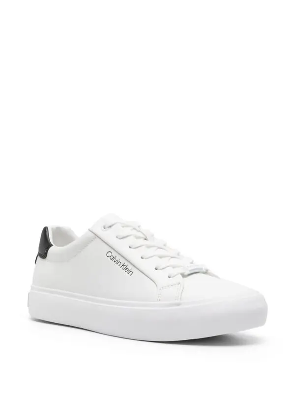 Calvin Klein Debossed Leather Sneakers
