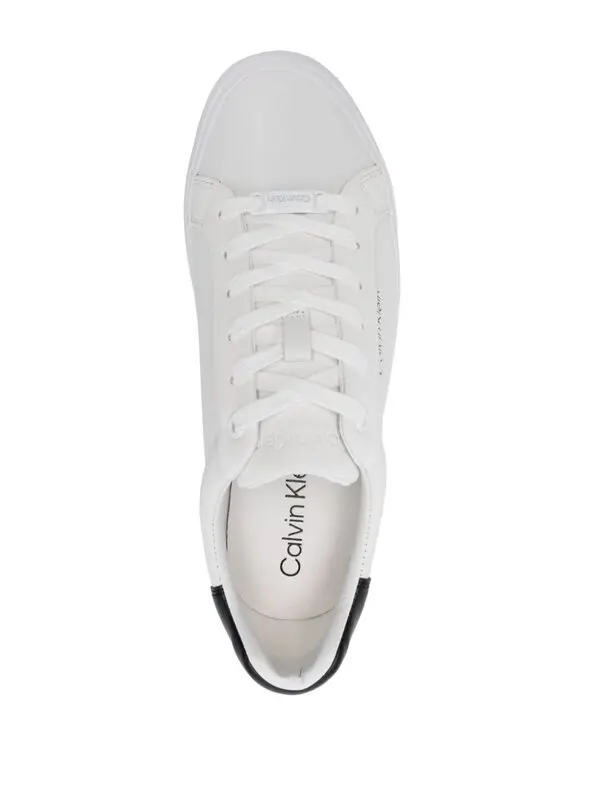 Calvin Klein Debossed Leather Sneakers
