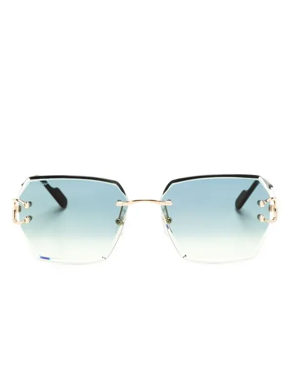 CARTIER Signature C Geometric Sunglasses - Blue