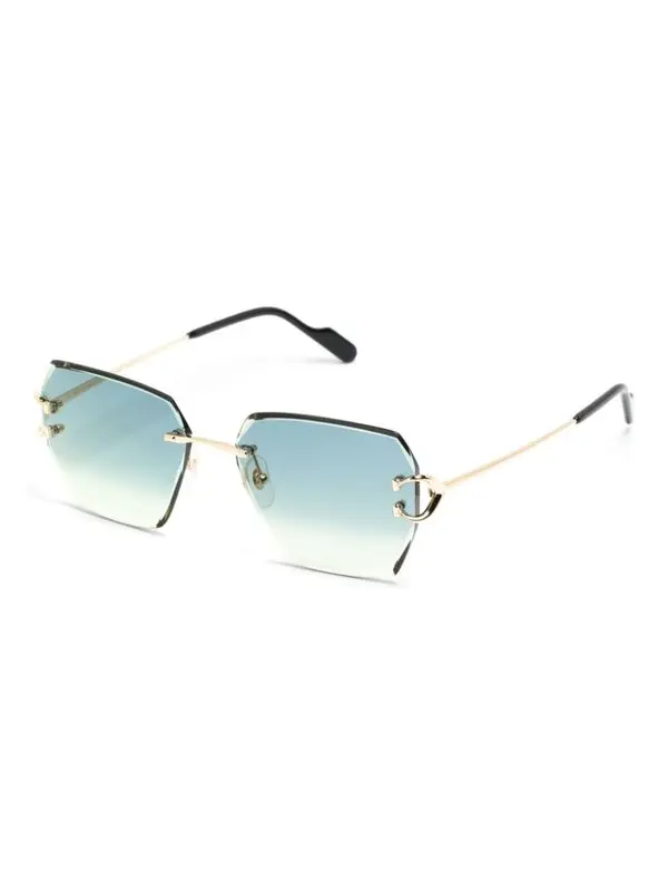Cartier Signature C Geometric Sunglasses - Blue