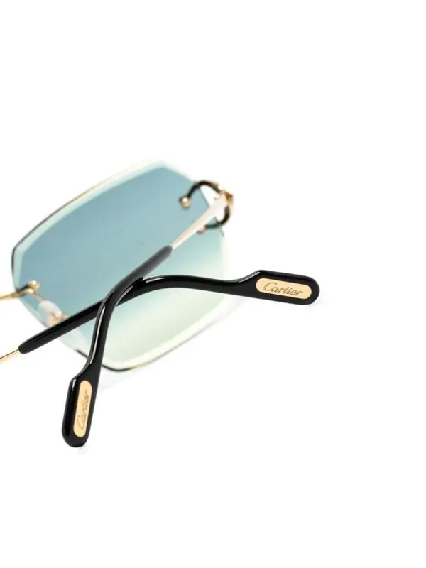 Cartier Signature C Geometric Sunglasses - Blue