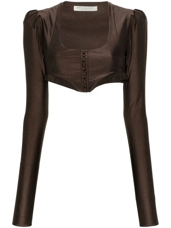Philosophy Di Lorenzo Serafini Ruffle-trim Cropped Top