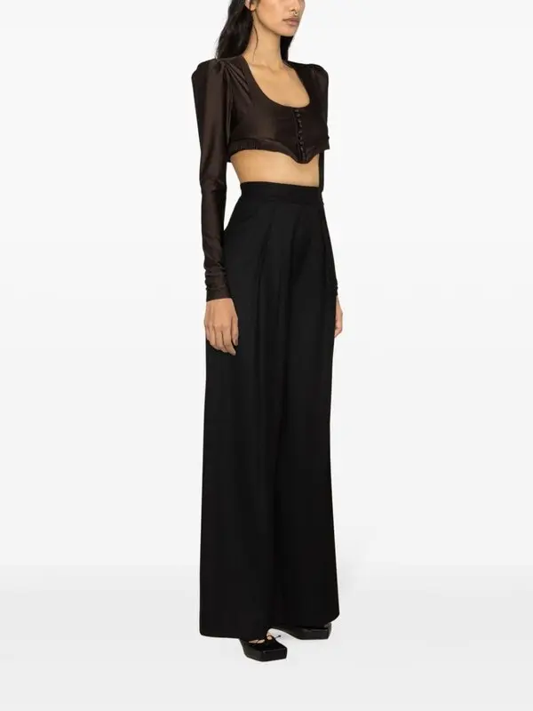 Philosophy Di Lorenzo Serafini Ruffle-trim Cropped Top