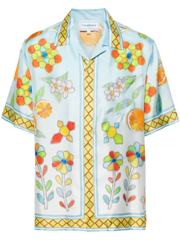 Casablanca Yoruba Flowers Silk Shirt