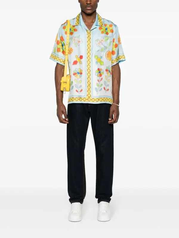 Casablanca Yoruba Flowers Silk Shirt