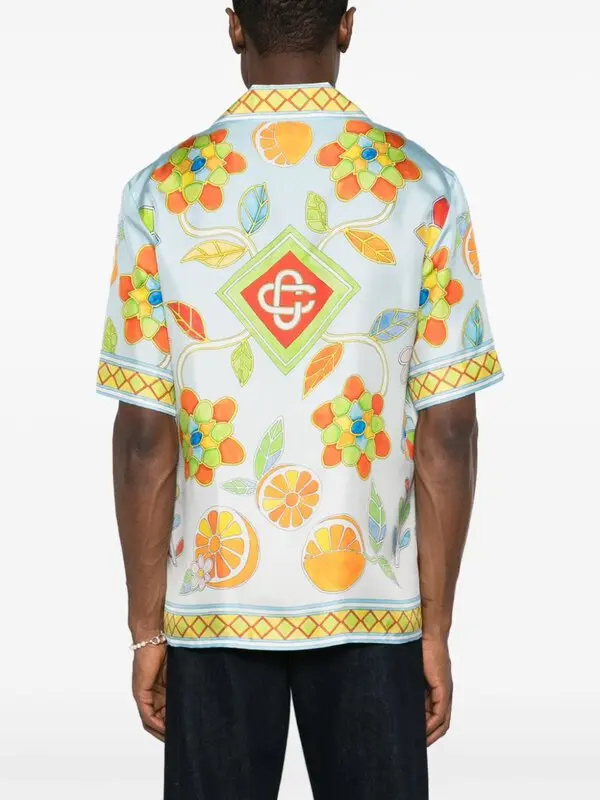 Casablanca Yoruba Flowers Silk Shirt