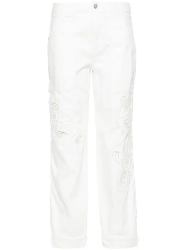 Ermanno Scervino Macramé-lace Embellished Trousers