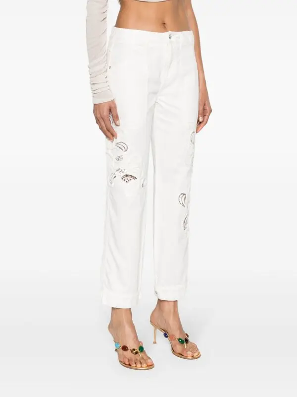 Ermanno Scervino Macramé-lace Embellished Trousers