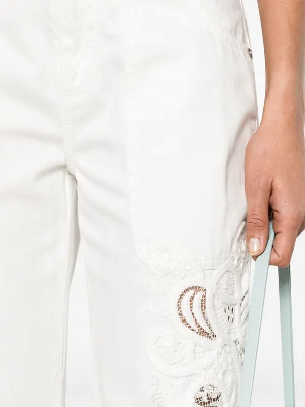 Ermanno Scervino Macramé-lace Embellished Trousers