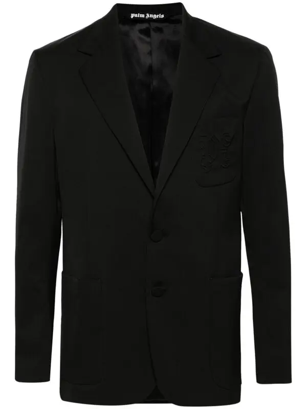 Palm Angels Single-breasted Twill Blazer