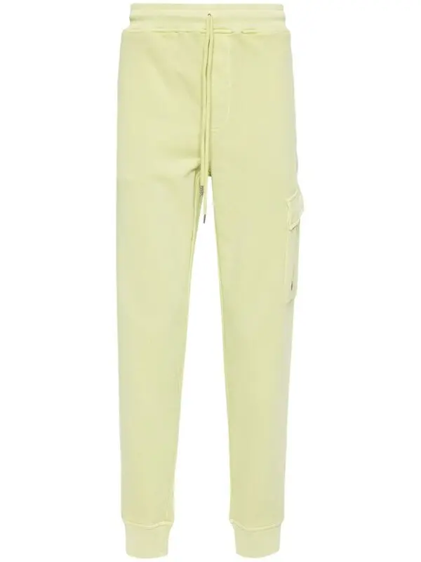 C.P. COMPANY Lens-detailed Cotton Track Pants - Green