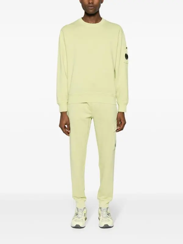 C.P. COMPANY Lens-detailed Cotton Track Pants - Green