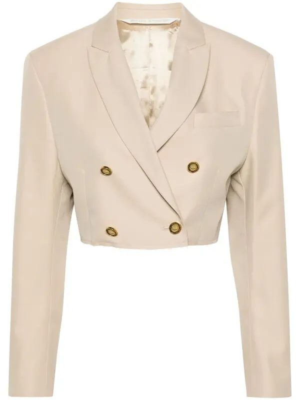 Palm Angels Double-breasted Cropped Blazer