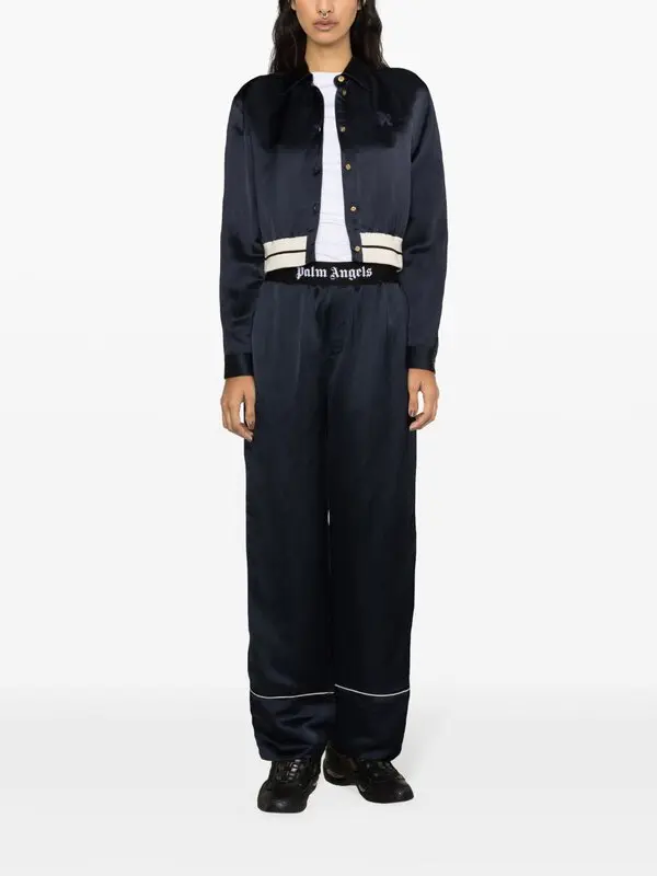 Palm Angels Button-up Satin Shirt