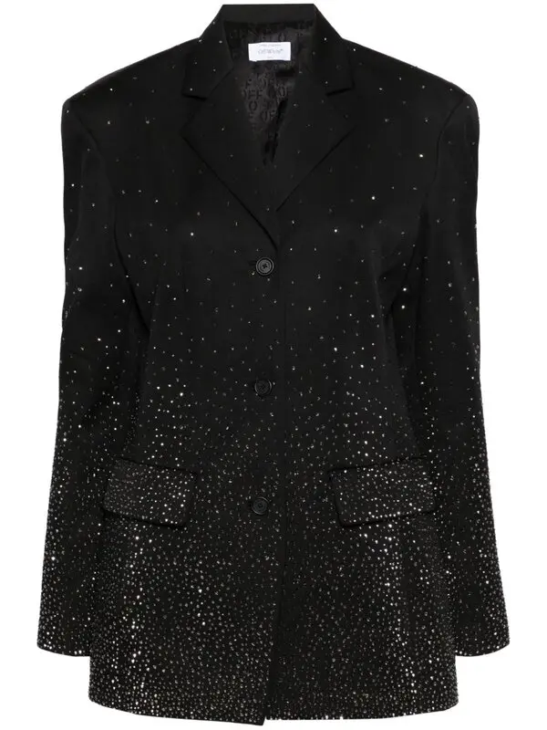Off-White Single-breasted Embellished Blazer