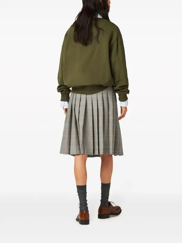 Miu Miu Tops Sweatshirt W Logo - Green | Editorialist