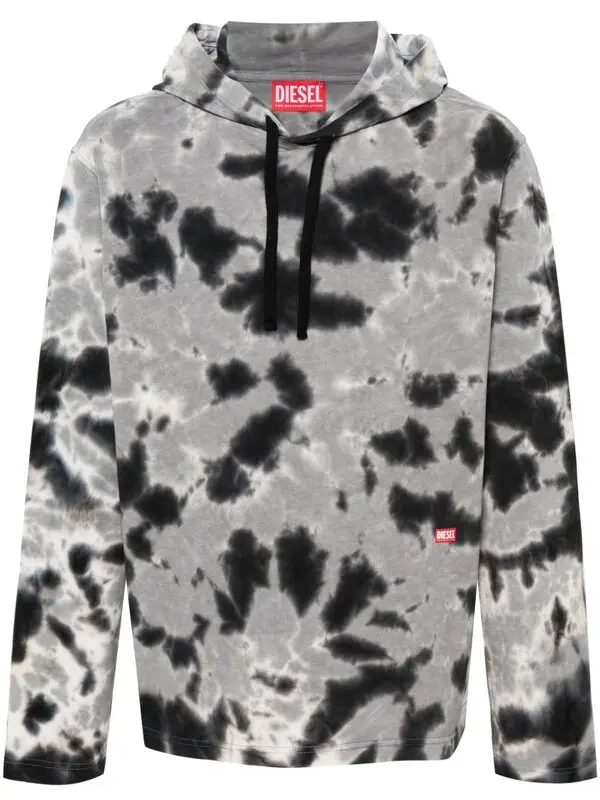 DIESEL® Cotton Tie-dye Hoodie