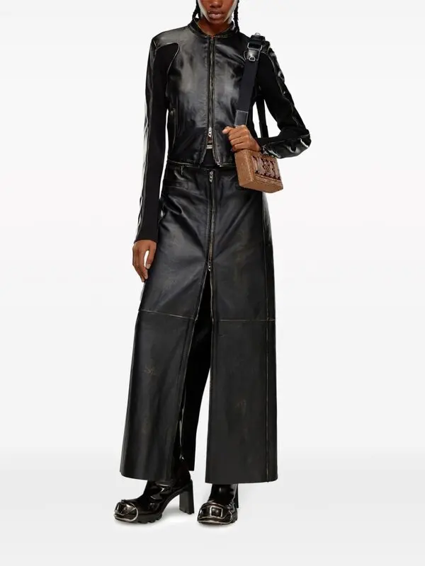 DIESEL® L-tot Leather Maxi Dress