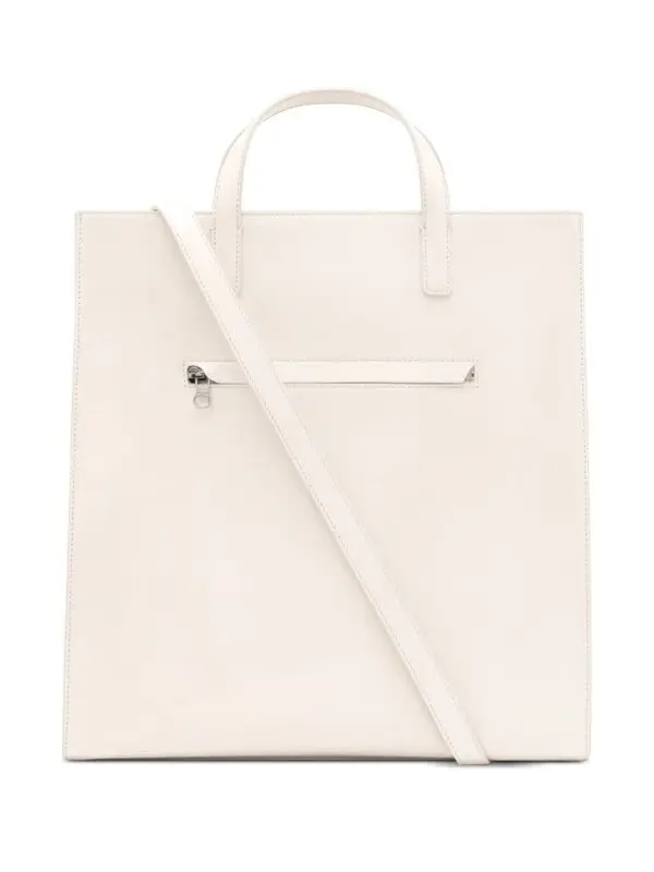 COURREGES Heritage Leather Tote Bag - Neutrals