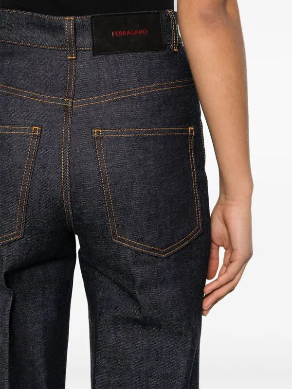 FERRAGAMO High-rise Wide-leg Jeans