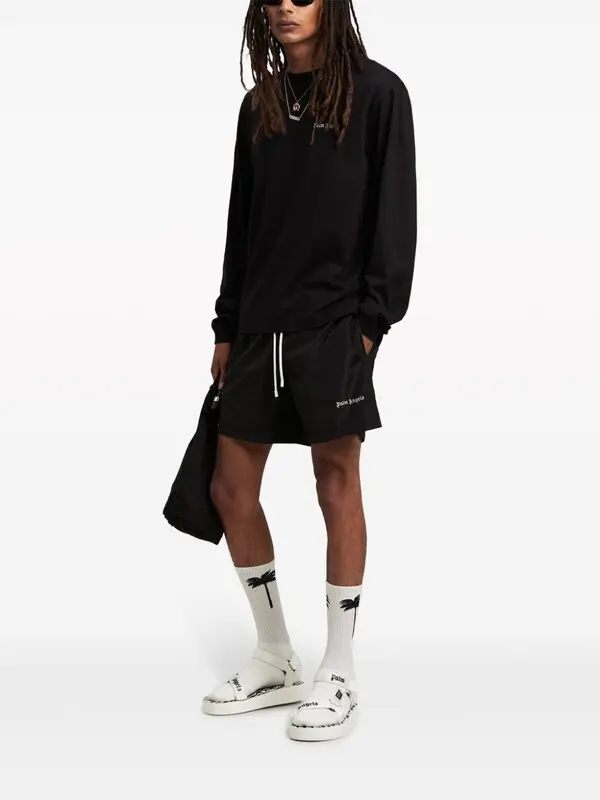 Palm Angels Logo-embroidered Swim Shorts