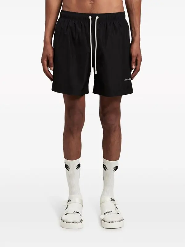 Palm Angels Logo-embroidered Swim Shorts