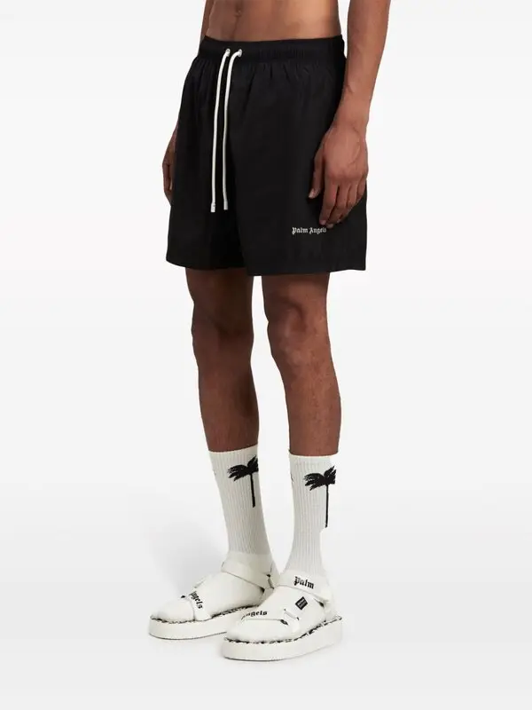 Palm Angels Logo-embroidered Swim Shorts