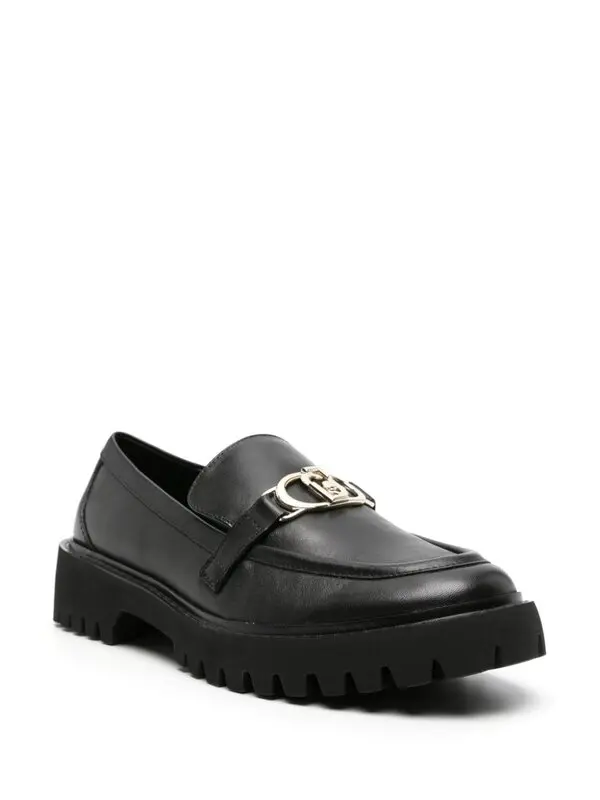 Liu Jo Cora 01 Leather Loafers - Black