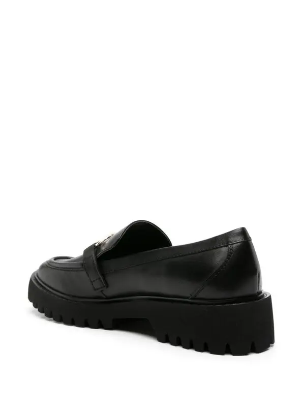 Liu Jo Cora 01 Leather Loafers - Black