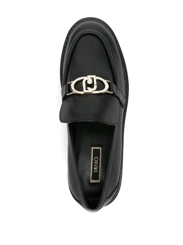 Liu Jo Cora 01 Leather Loafers - Black