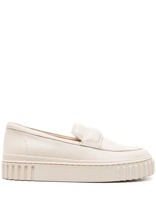 Clarks Mayhill Cove Leather Loafers - Neutrals