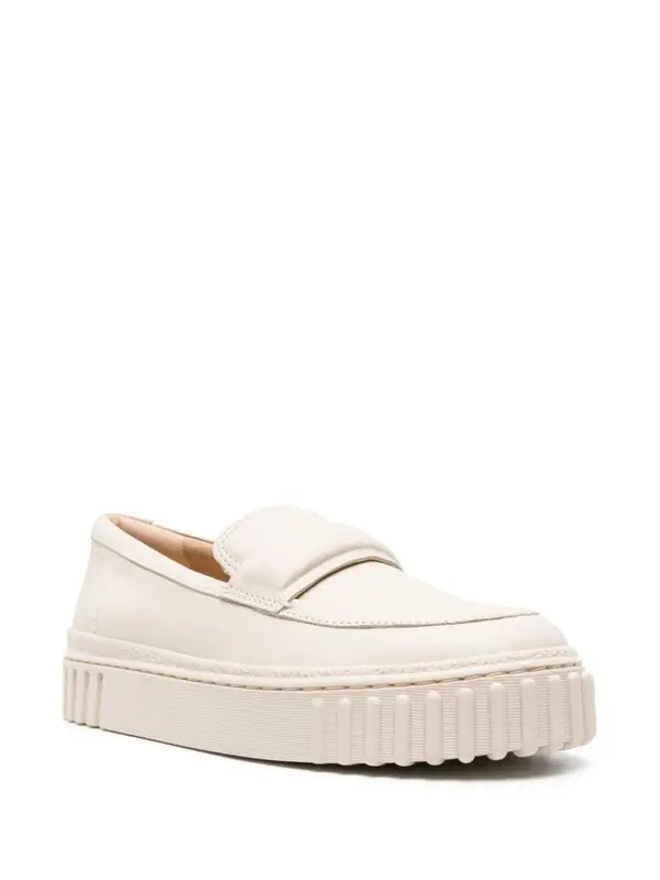Clarks Mayhill Cove Leather Loafers - Neutrals